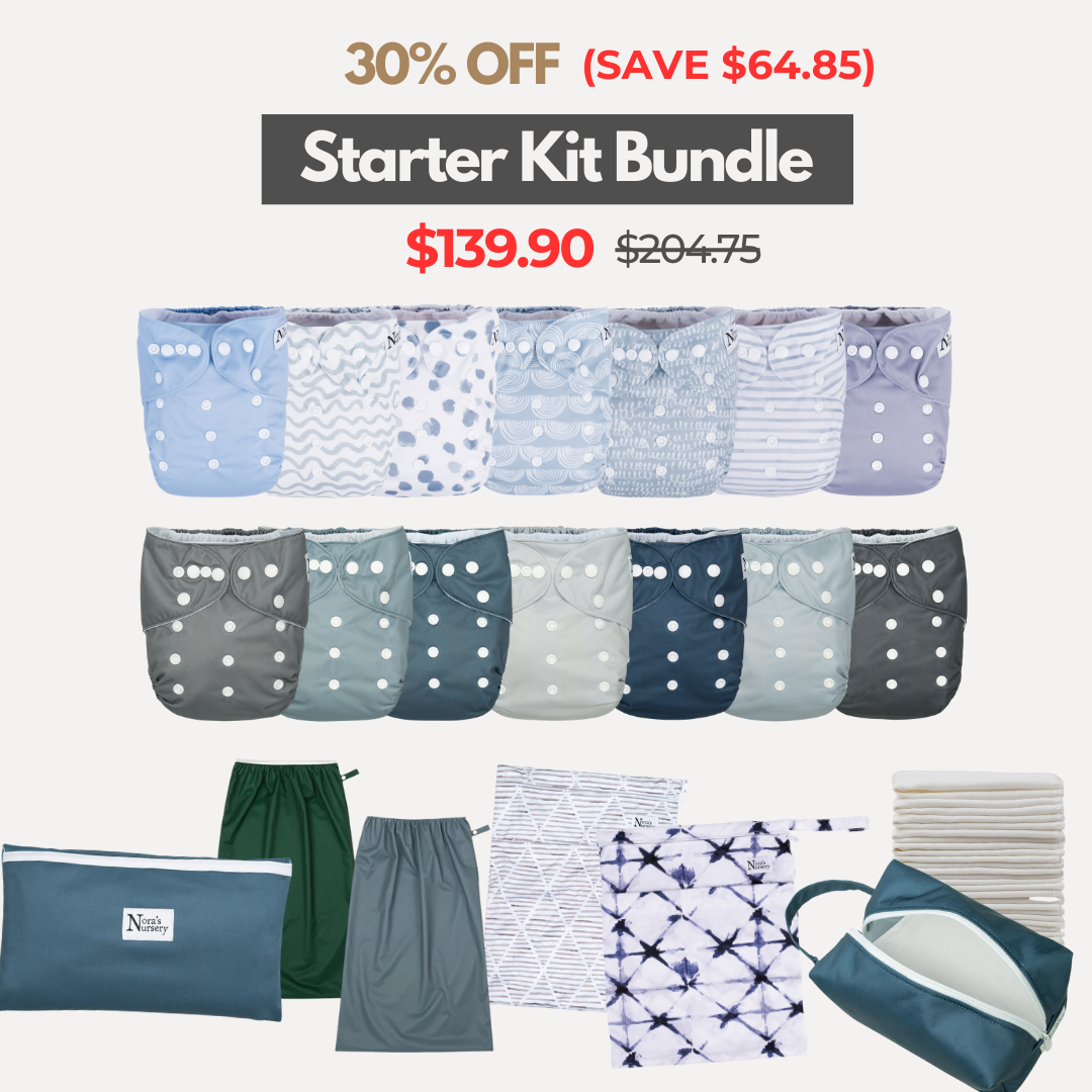Cloth Diaper Starter Kit - Blue – Nora's Nursery