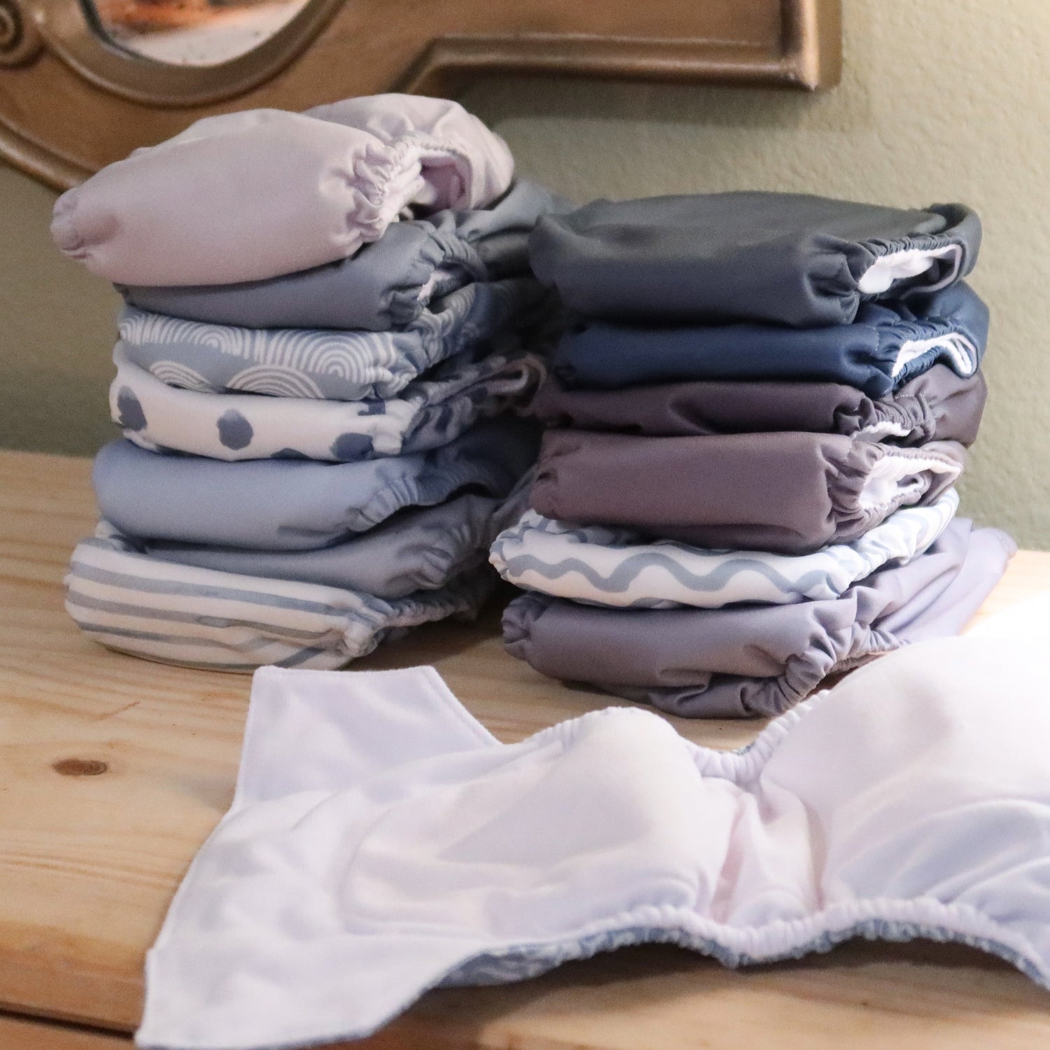 Newborn AIO Cloth Diapers 14 Pack in Making Waves – Nora's Nursery