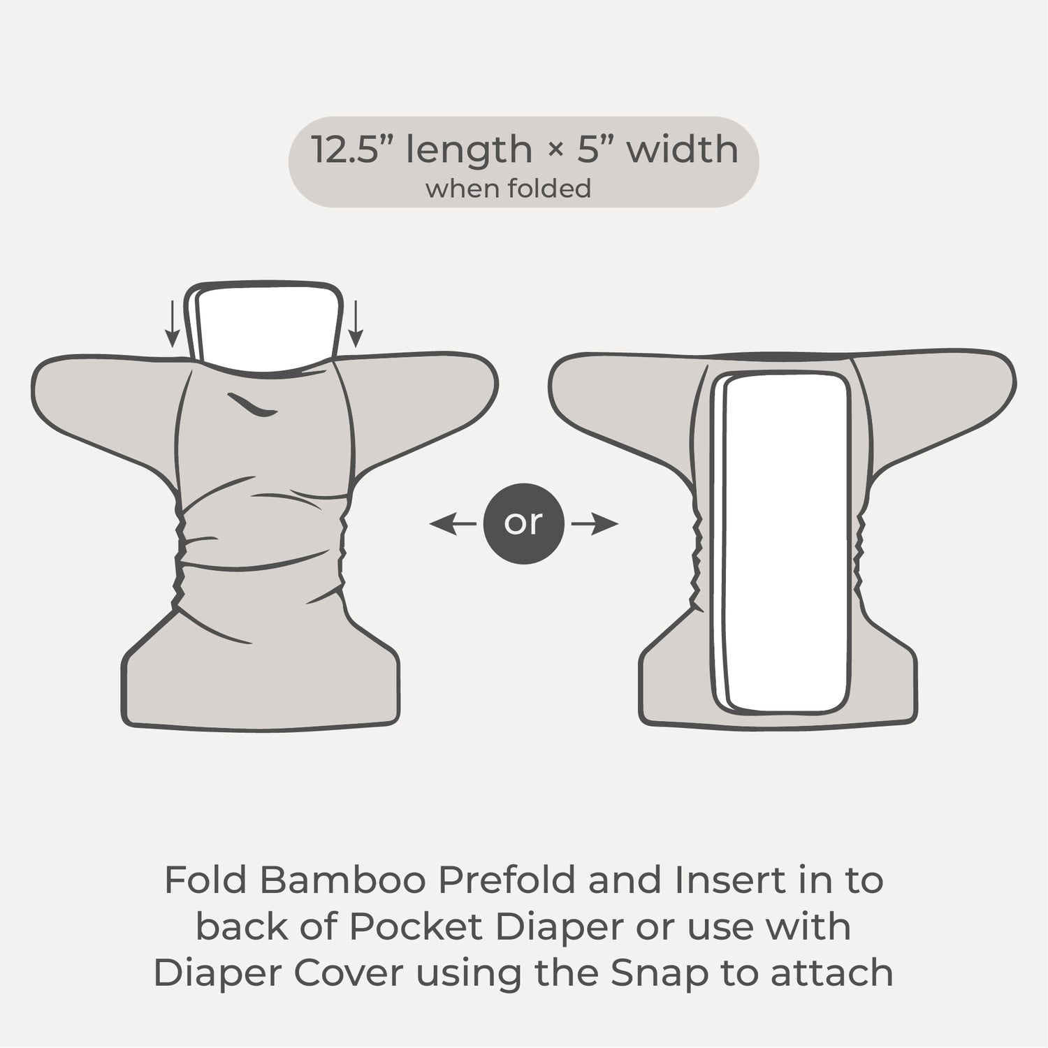Bamboo Prefolds Inserts 7 Pack for Cloth Diapers – Nora's Nursery