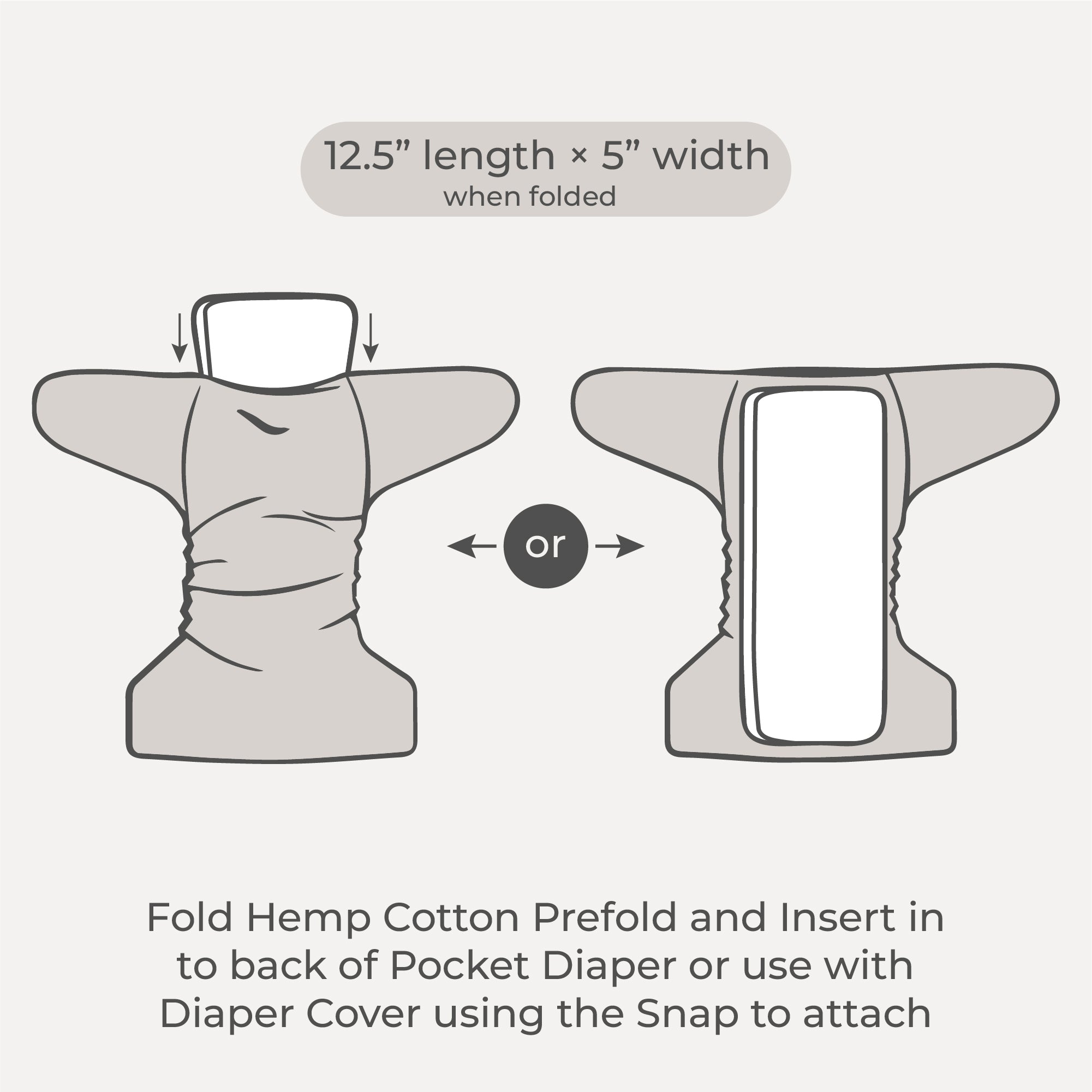 2 Layer Hemp Prefolds 2 Pack for Cloth Diapers – Nora's Nursery