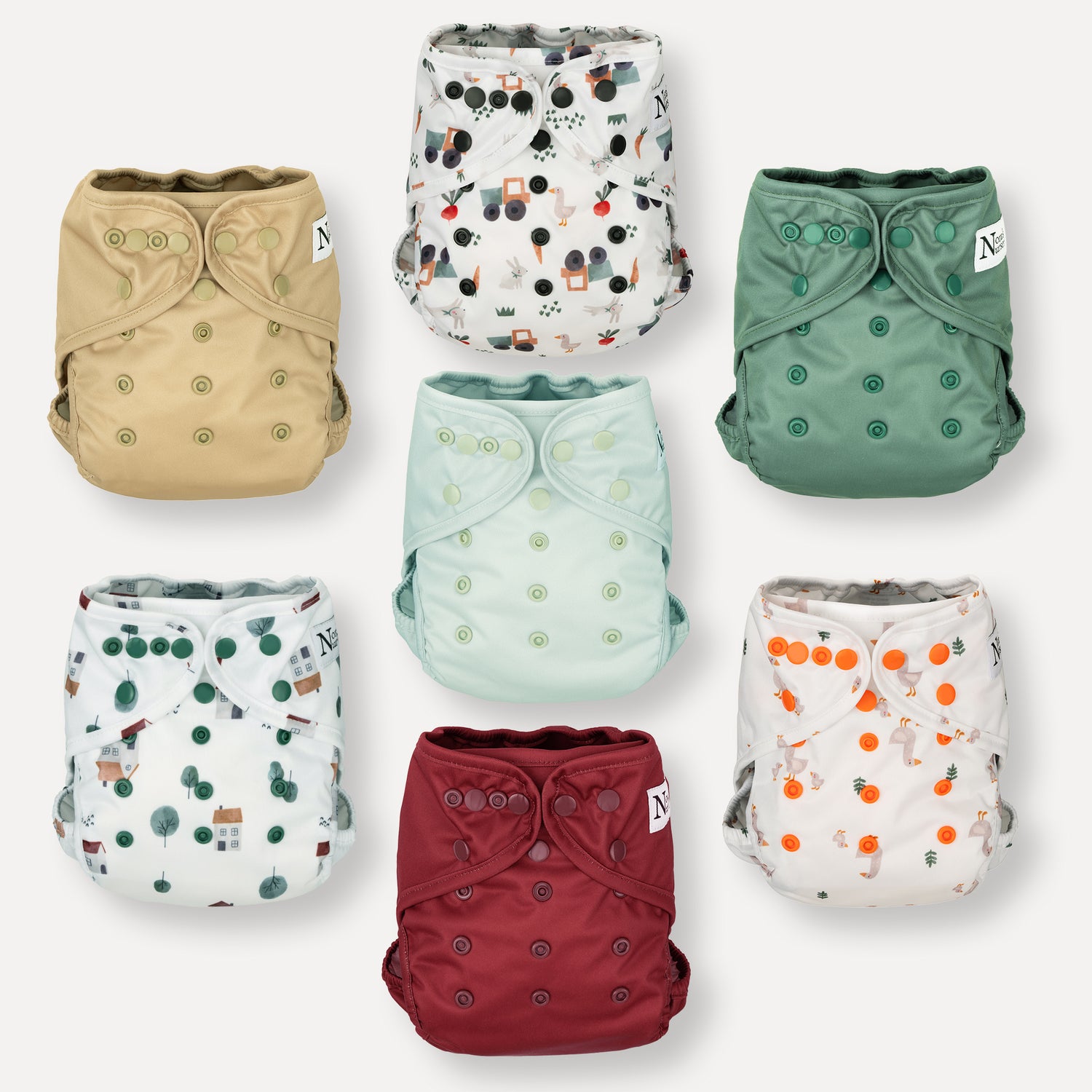 On The Farm Diaper Covers 7 Pack with Wet Bag – Nora's Nursery