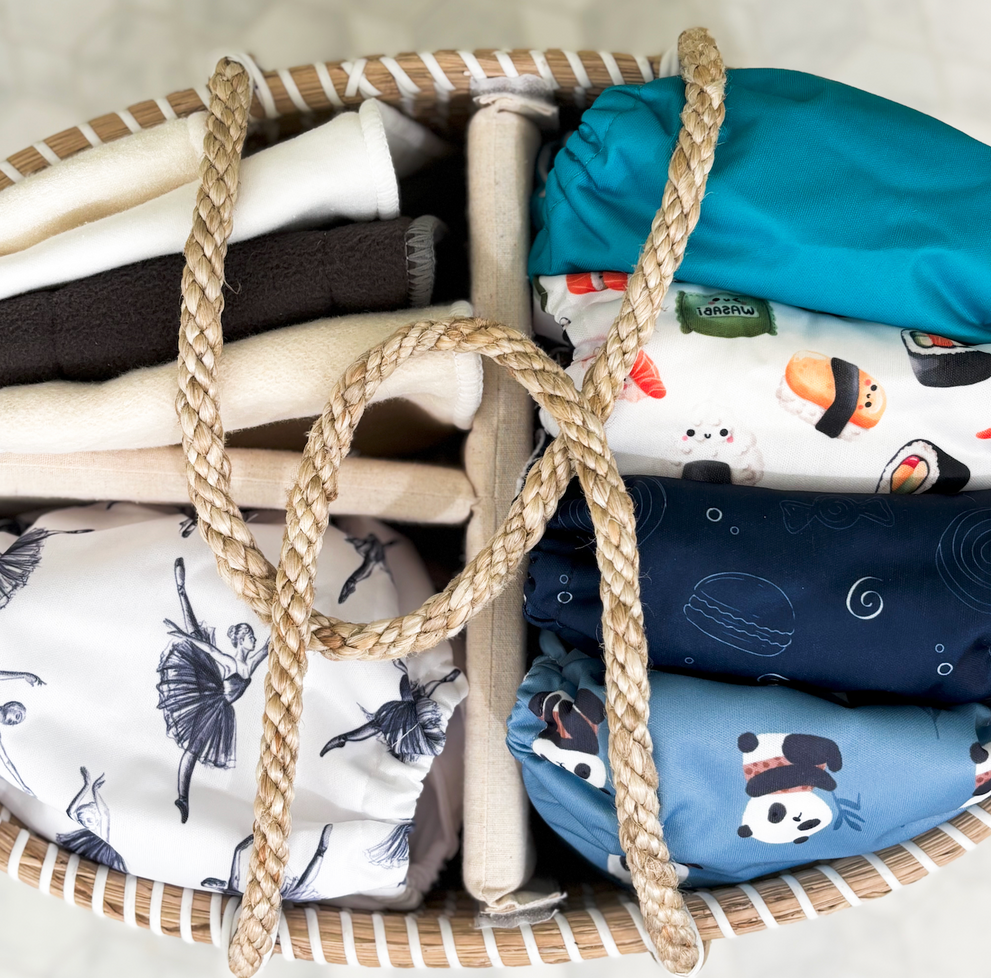 The Nora 4 Pack of Reusable Pocket Diapers – Nora's Nursery