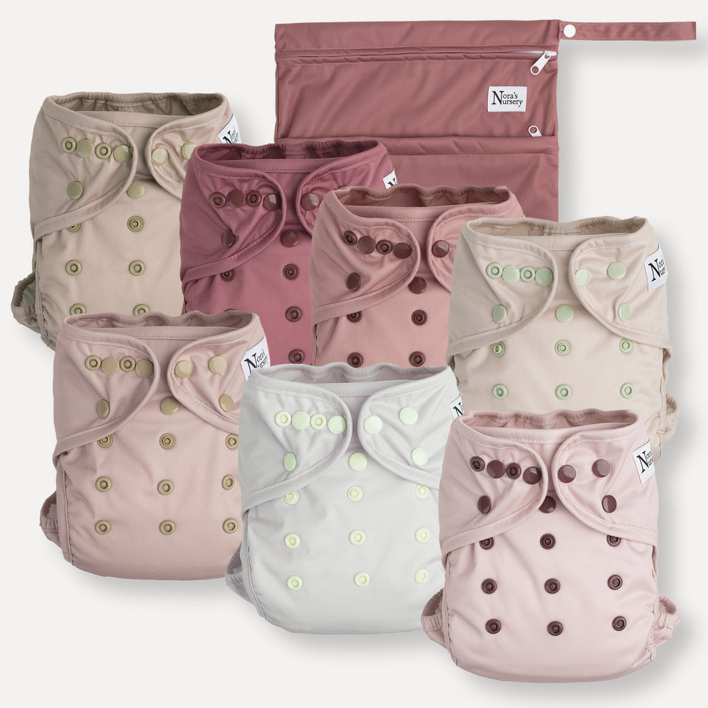 Ballet Slippers Diaper Covers 7 Pack with Wet Bag – Nora's Nursery