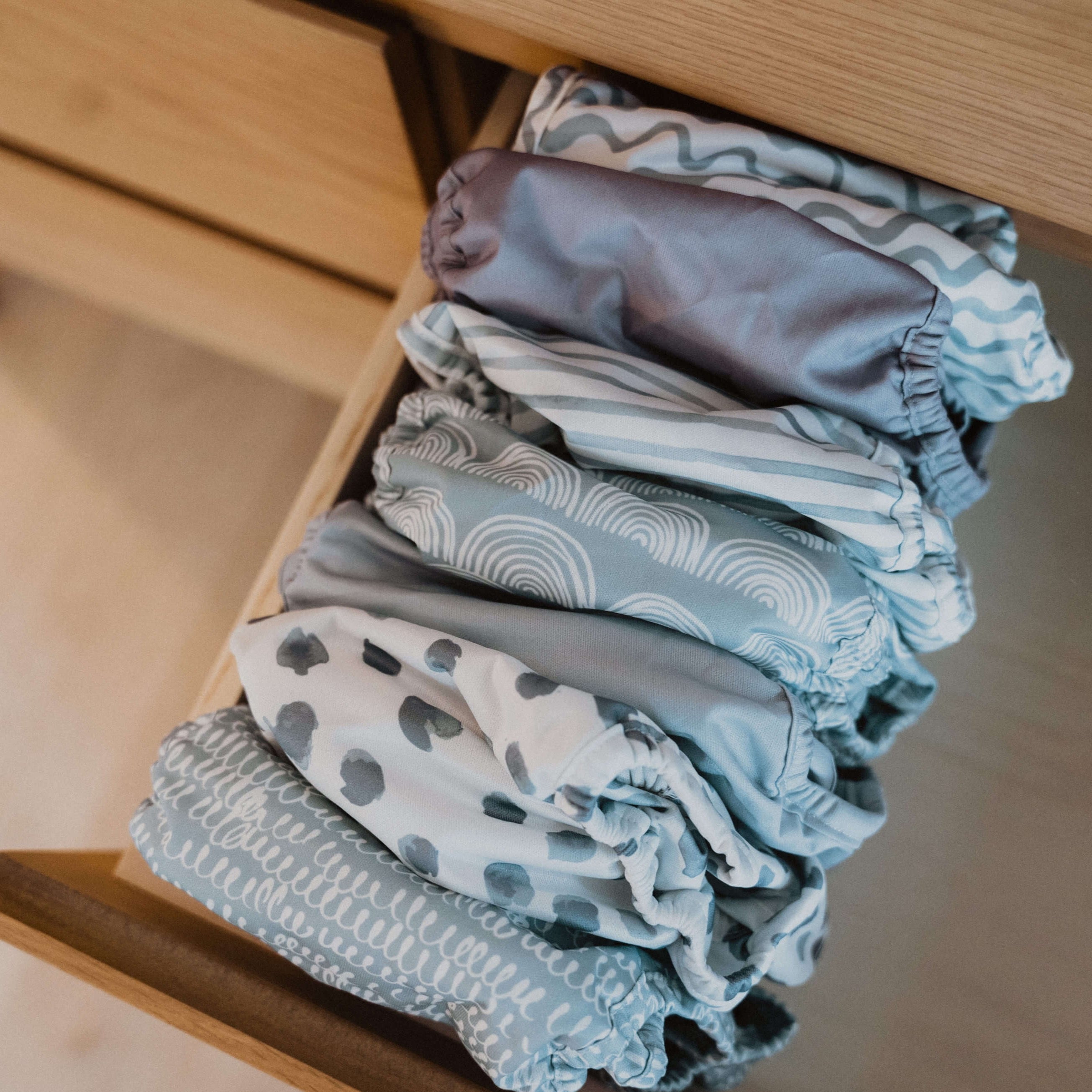 Something Blue Diaper Covers 7 Pack with Wet Bag – Nora's Nursery